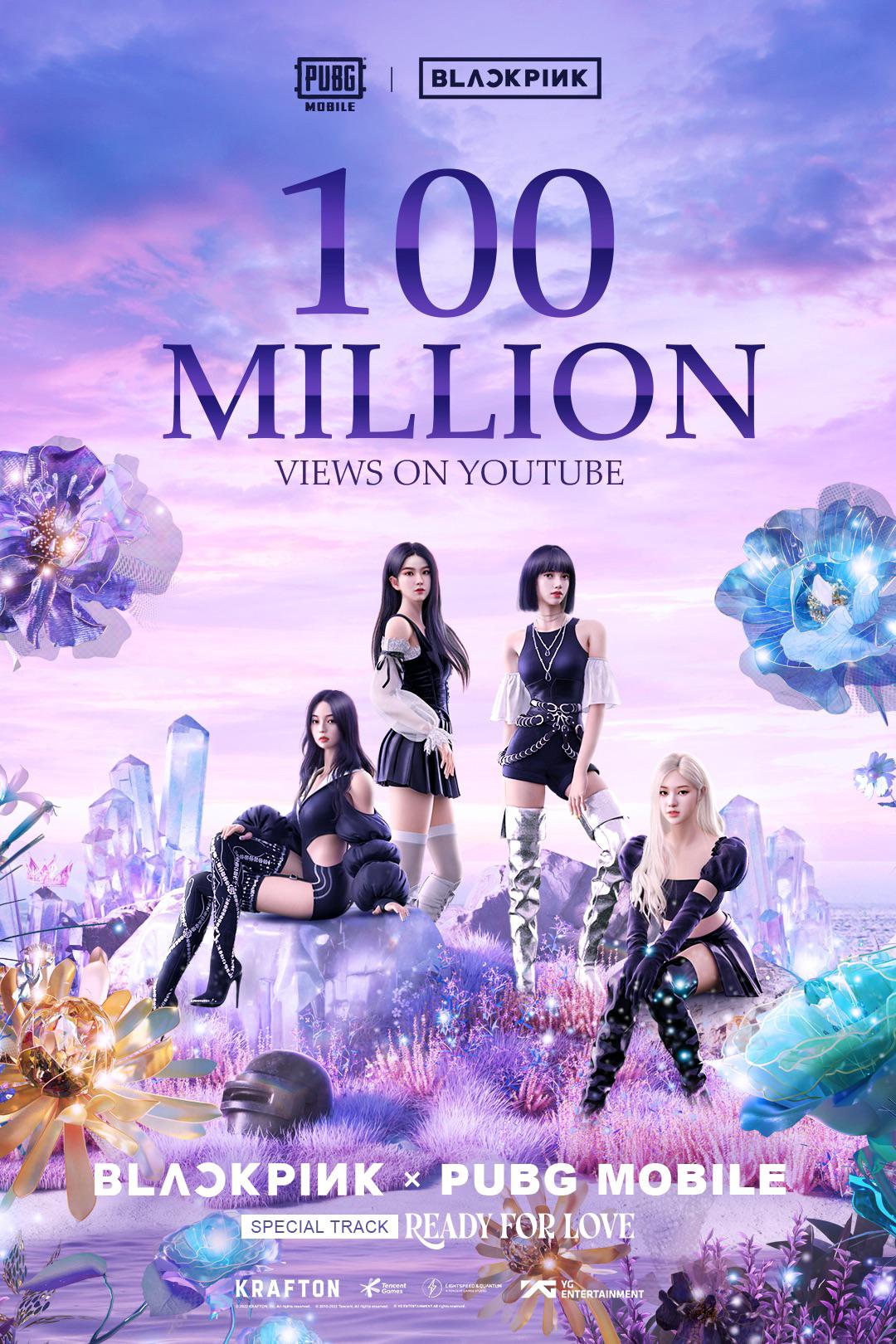 221008 BLACKPINK X PUBG MOBILE - ‘Ready For Love’ M/V hits 100 MILLION VIEWS on Youtube ...