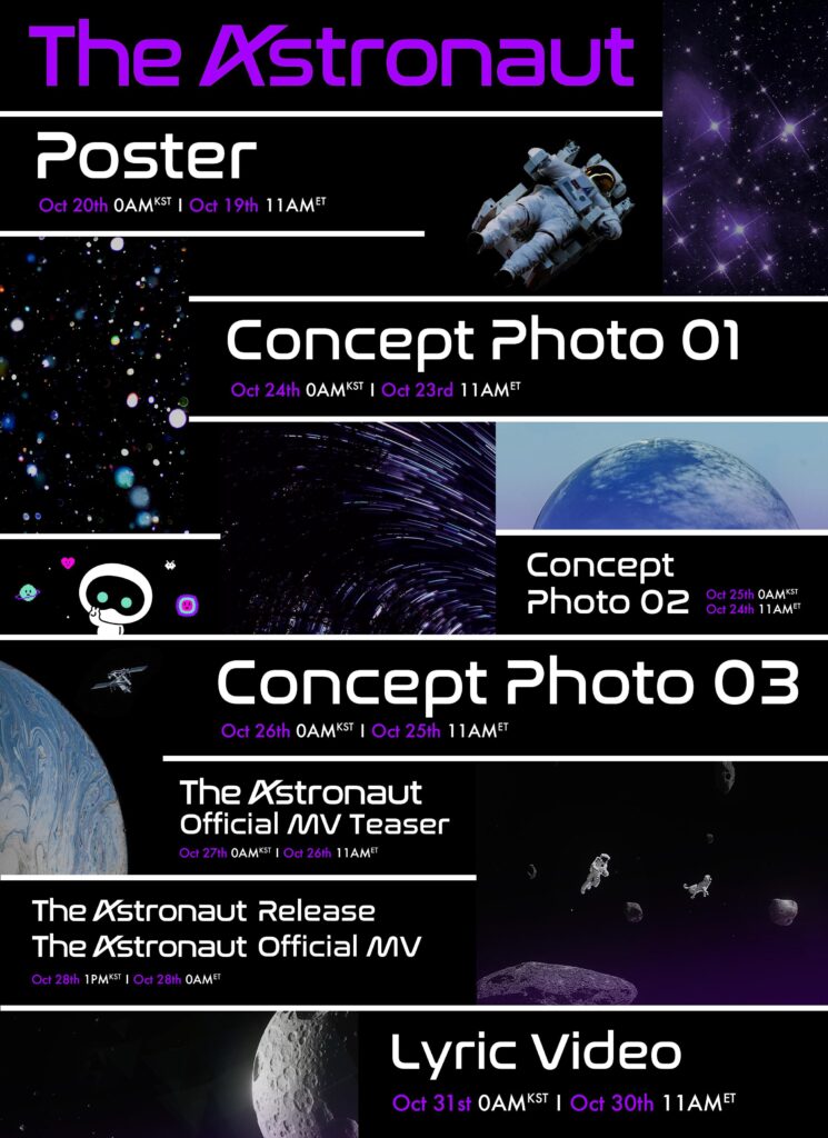 Jin (BTS) - Solo Single: The Astronaut (Promotion Schedule) - PTKOREA