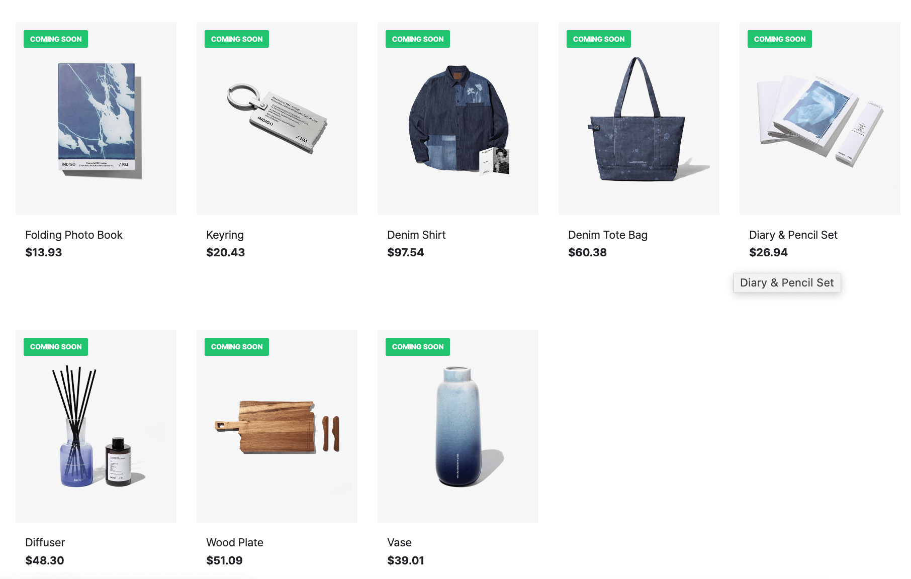 [Weverse Shop] RM 'Indigo' Merch Preview - 151222 - PTKOREA