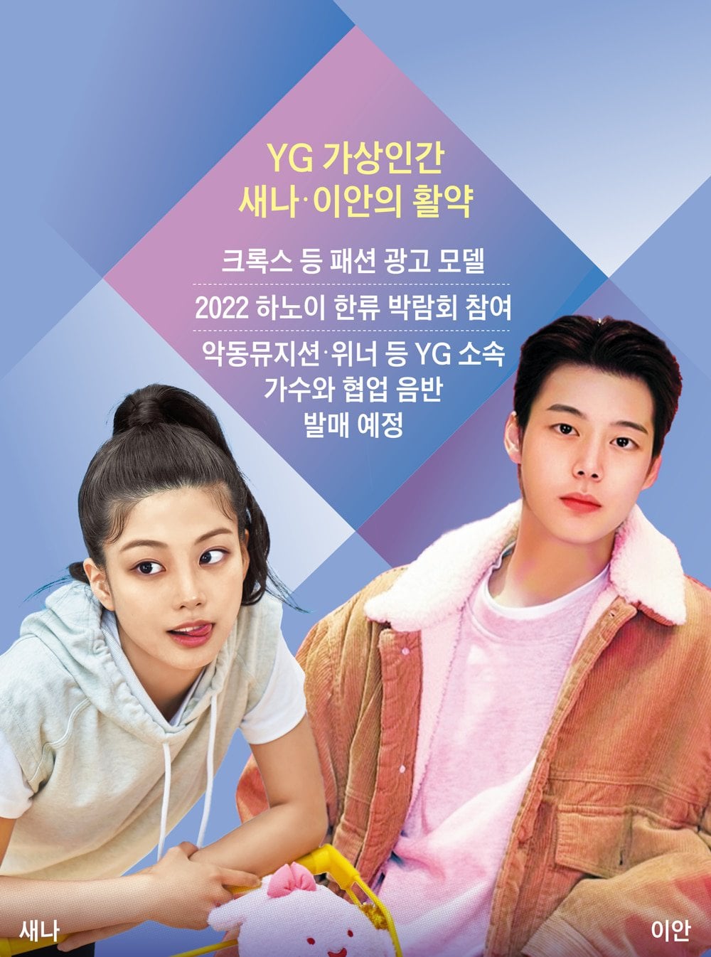 YG Plus to debut ‘virtual artists’ SAE NA and Ayan + AKMU Lee Chanhyuk to compose music and ...