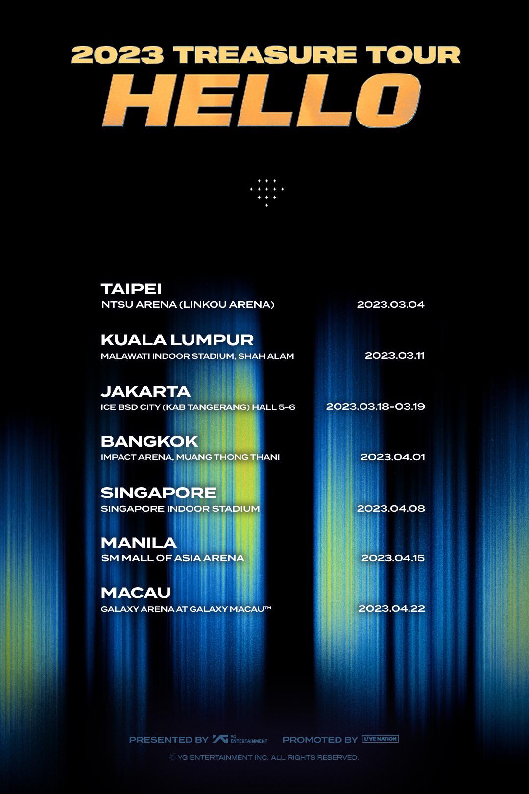 TREASURE - 2023 HELLO Tour (Schedule) - PTKOREA