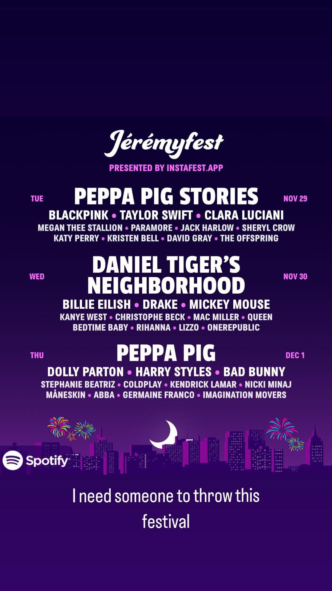 221201 Jeremy Erlich (Spotify’s Global Head of Music) IG Story Update w ...