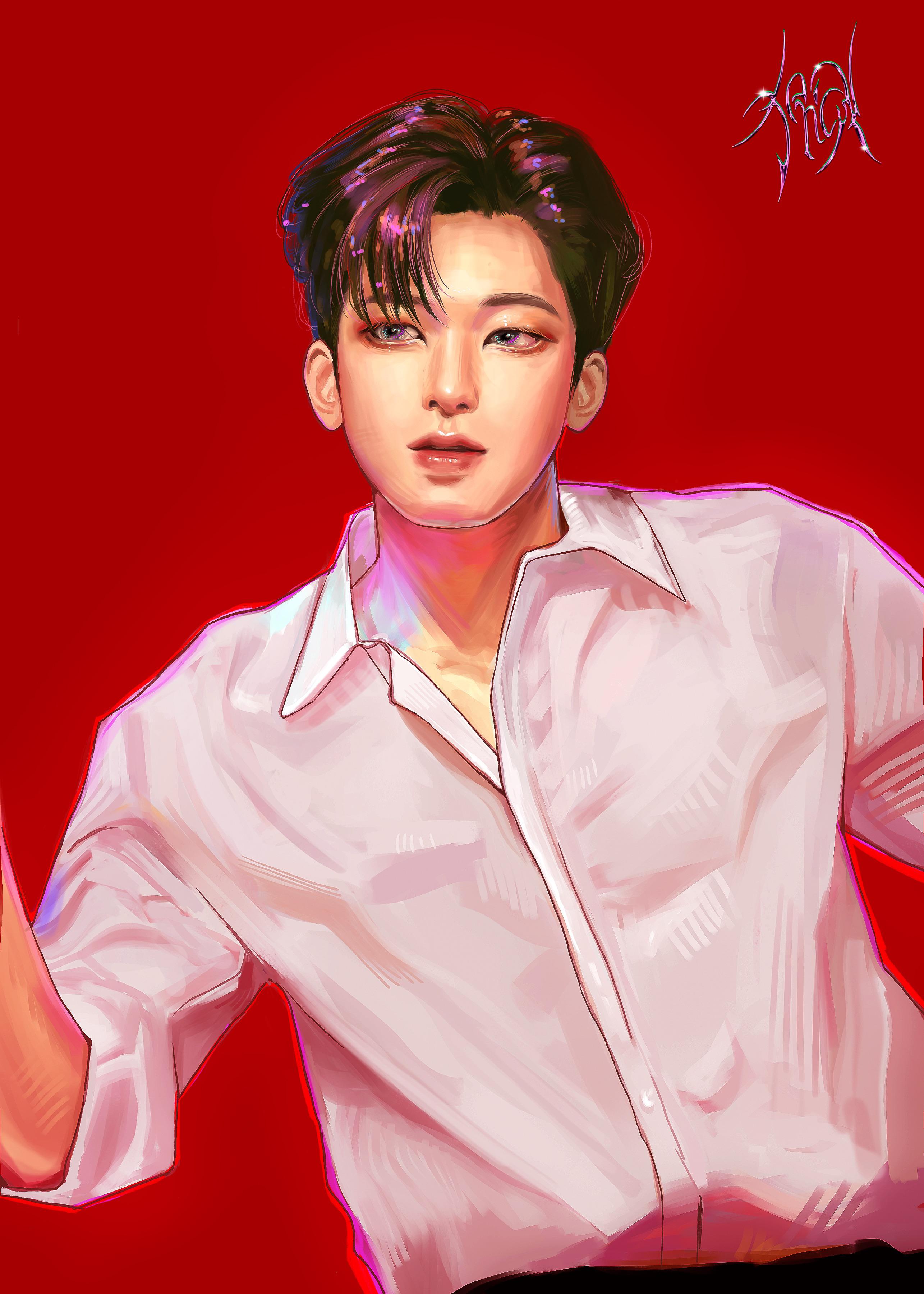 sharing my wonwoo fanart (dont repost ty) - PTKOREA