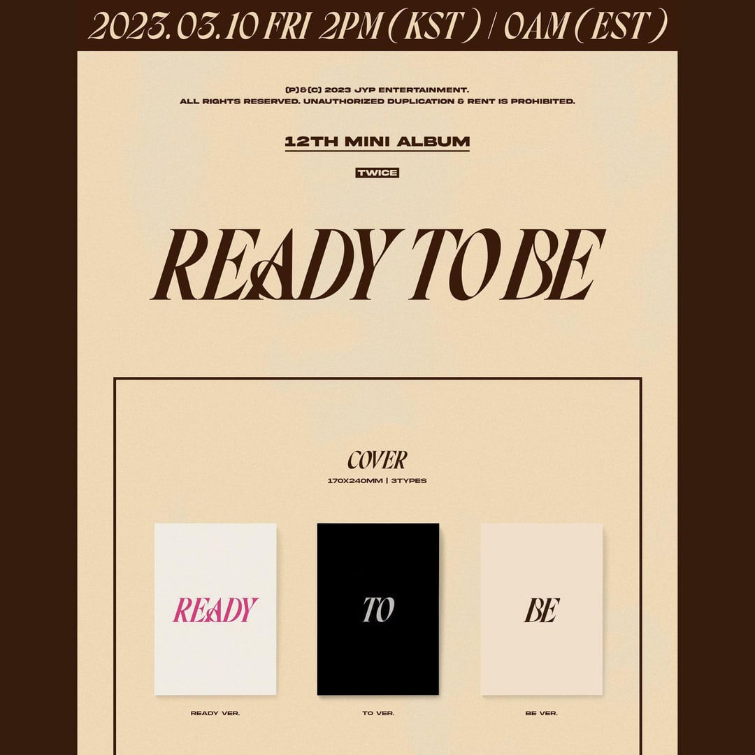 230203 Twitter Update - TWICE 12TH MINI ALBUM “READY TO BE” Album ...