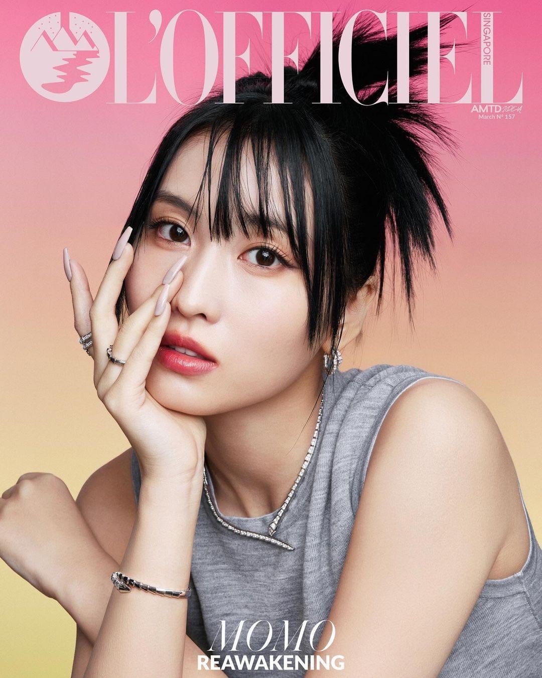 TWICE Momo - L'Officiel Singapore Magazine (March 2023 Issue Covers ...