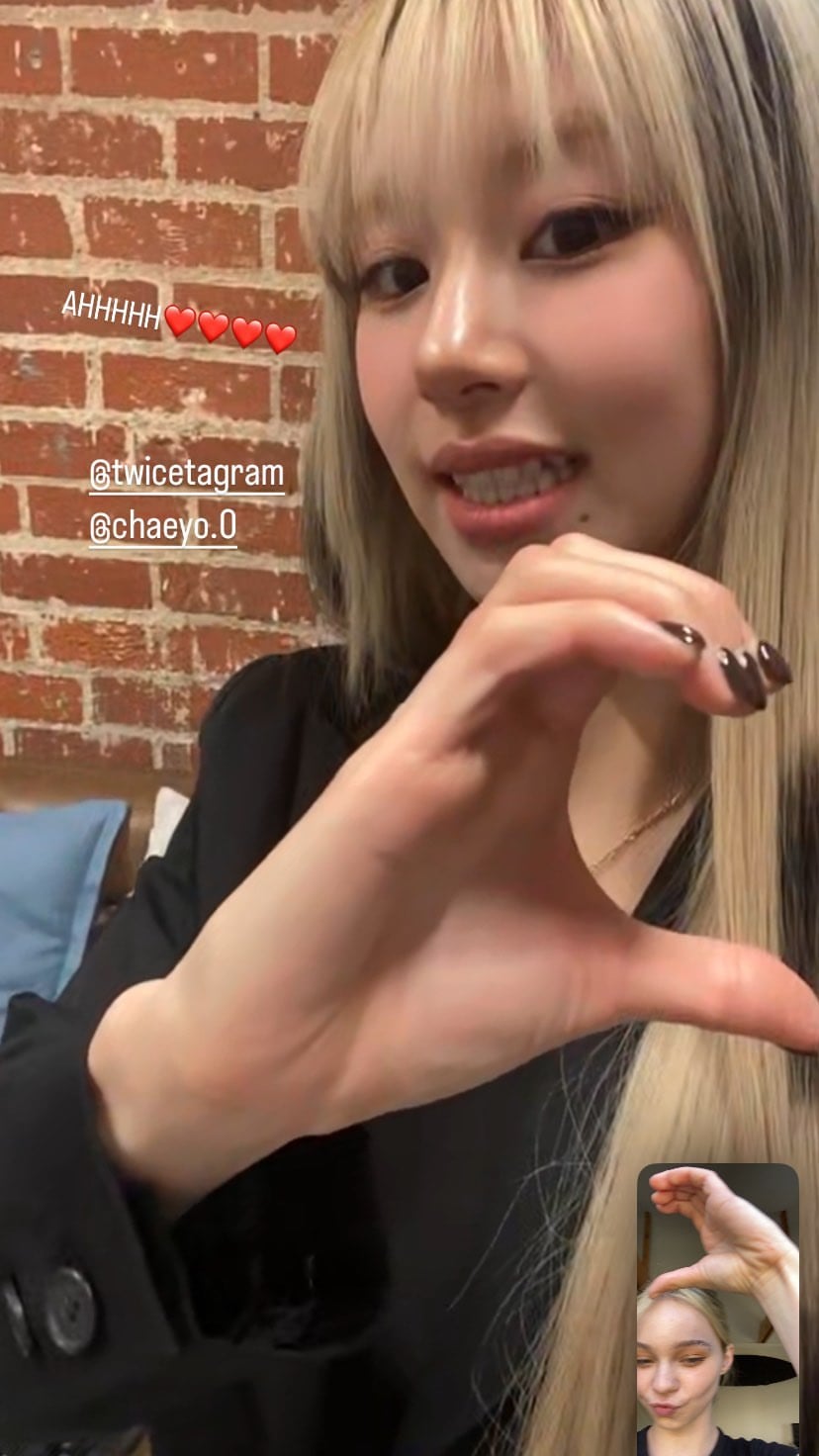 230304 Emma Myers Instagram Story Update - Chaeyoung facetiming Emma ...