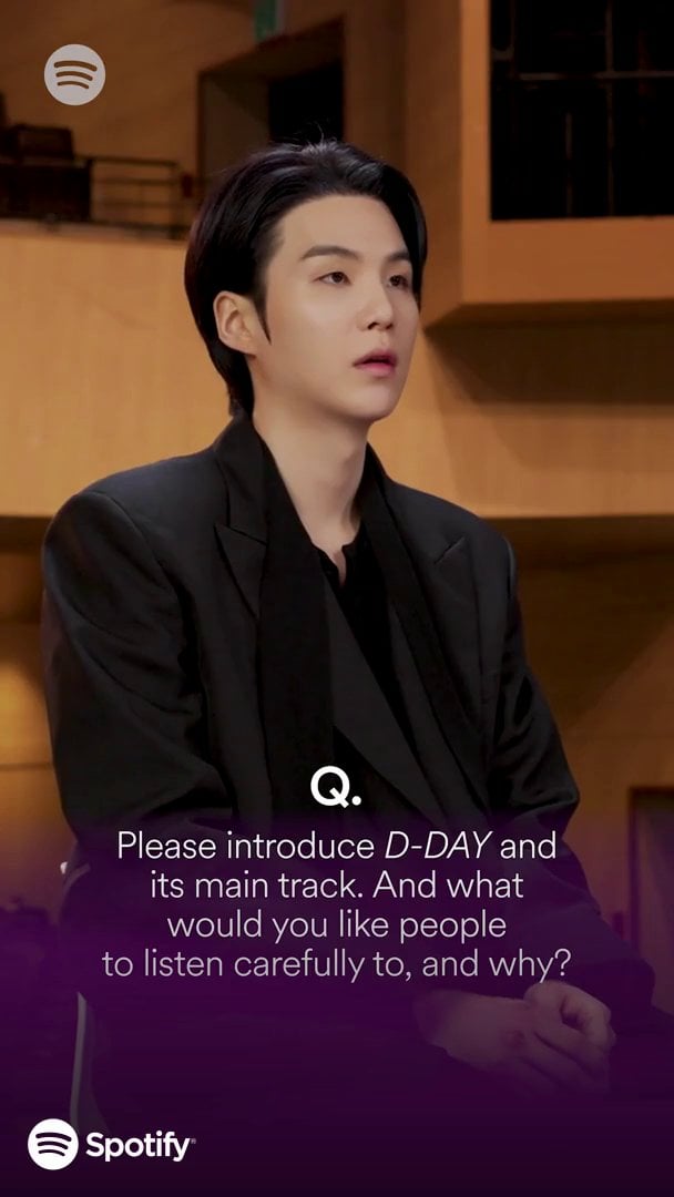 230424 Spotify: SUGA / Agust D talks about the conclusion of the ...