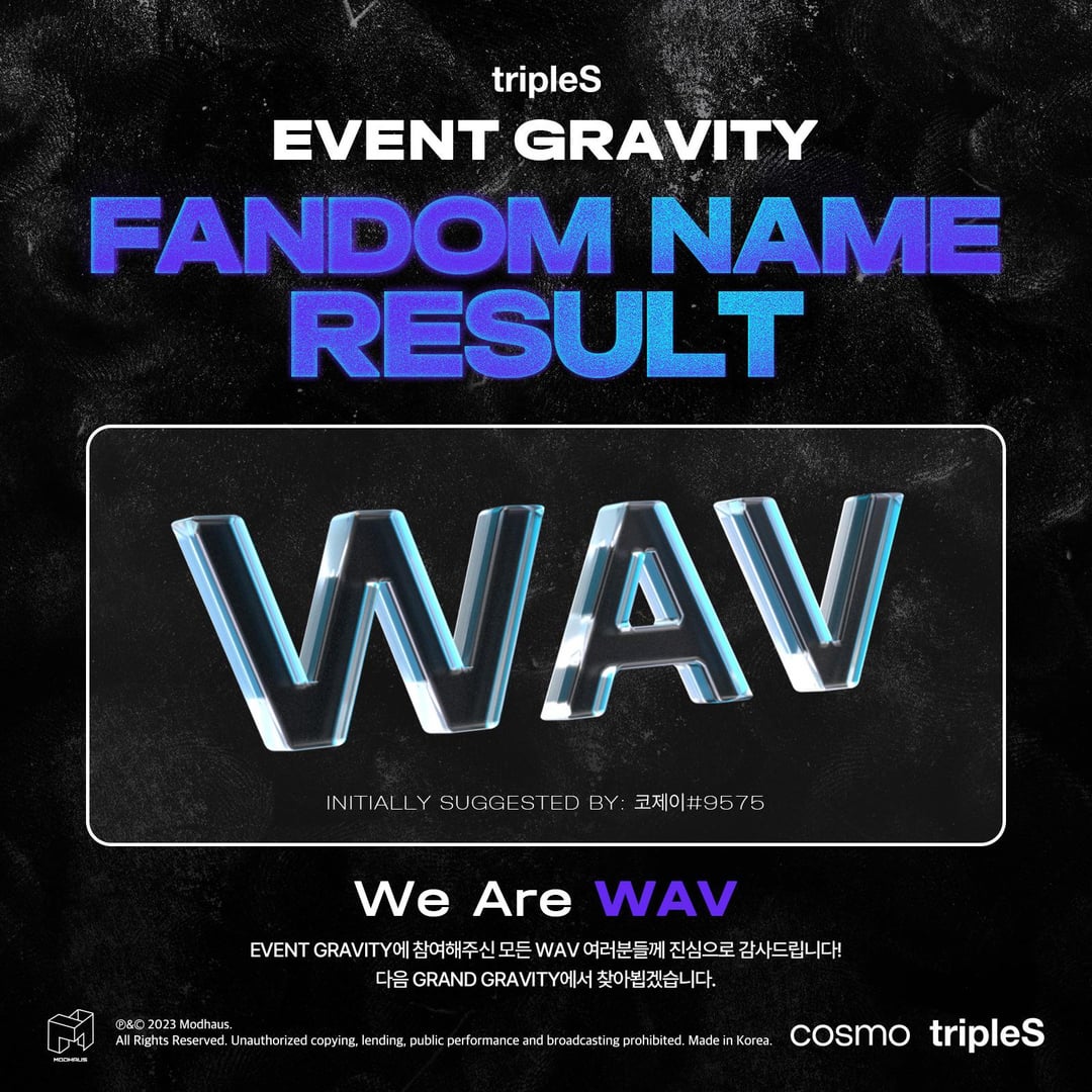 tripleS Announce Official Fandom Name : WAV - PTKOREA