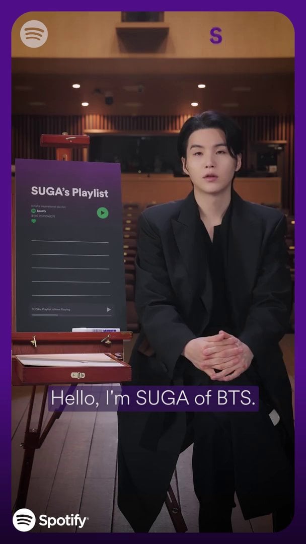 230424 Spotify: SUGA talks about the songs that he enjoys, and Agust D ...