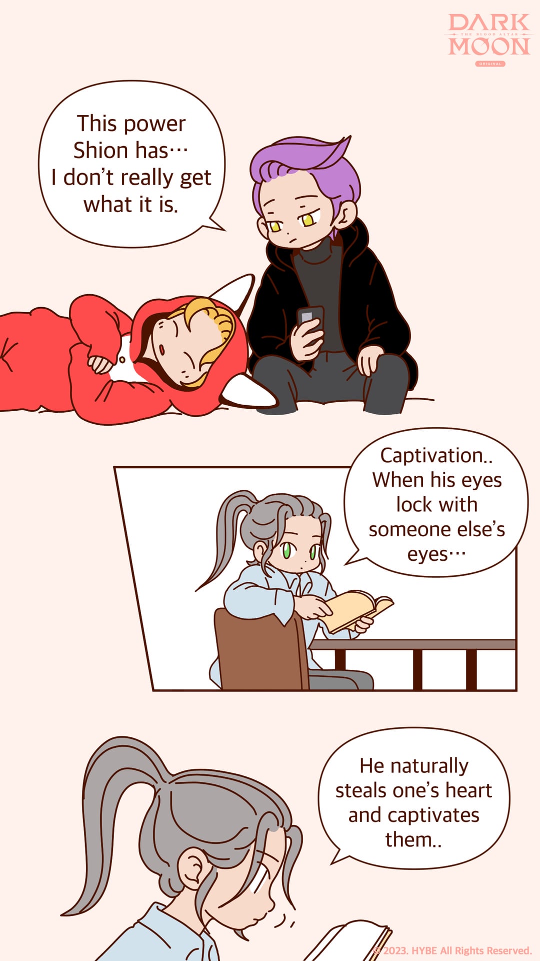 230402 DARK MOON Webtoon: DARK MOON Cuttoon - [Episode 68] Shion’s a Sleepyhead - PTKOREA