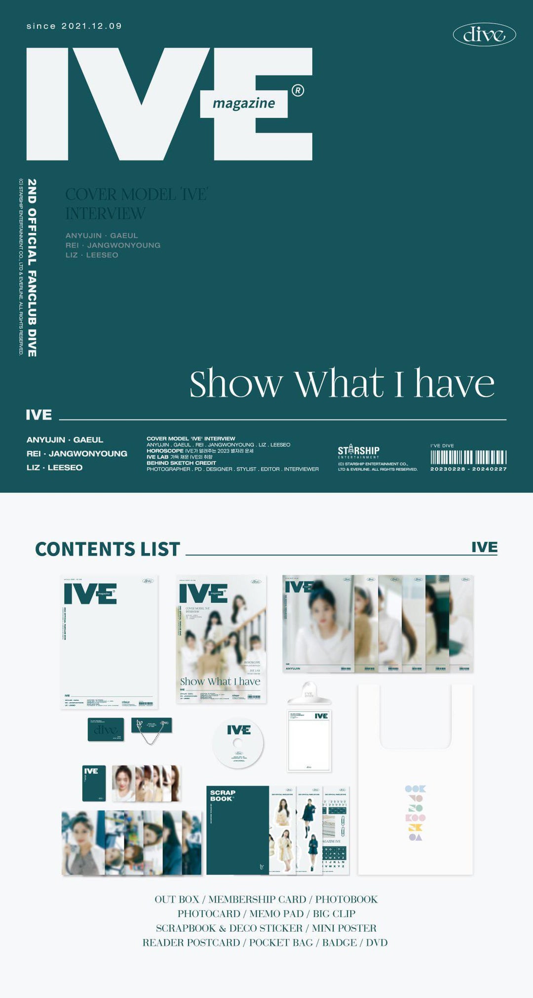 IVE - 2nd OFFICIAL FANCLUB ‘DIVE’: MAGAZINE IVE (Fankit Preview) - PTKOREA