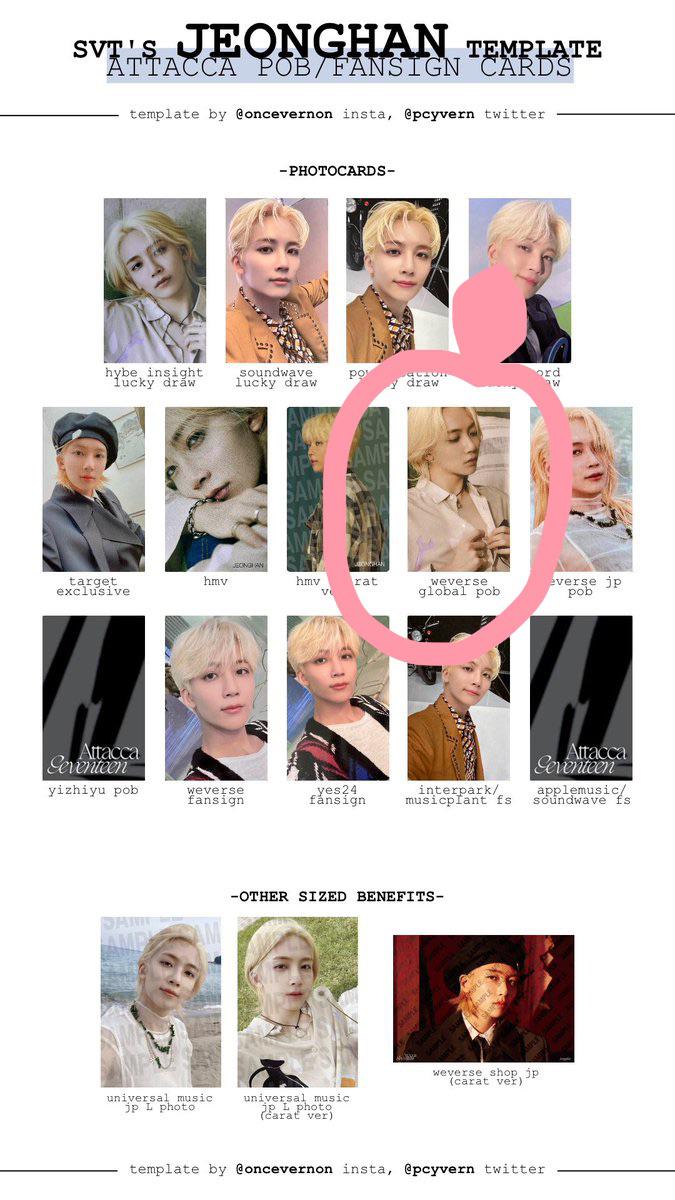 Attacca Weverse POB Jeonghan edition - PTKOREA