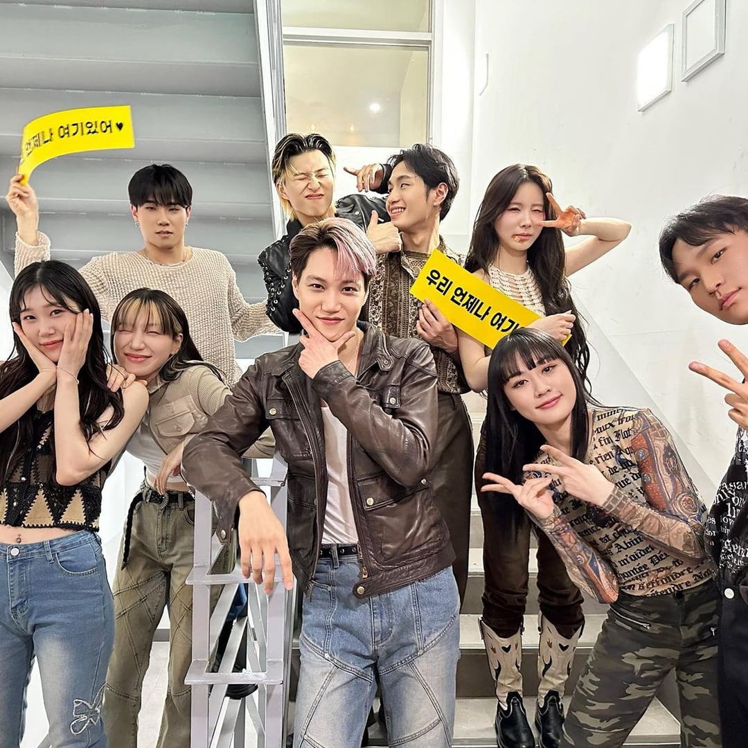 230510 lusher_lee Instagram update with Kai: "#teamkai💚 I was so happy ...