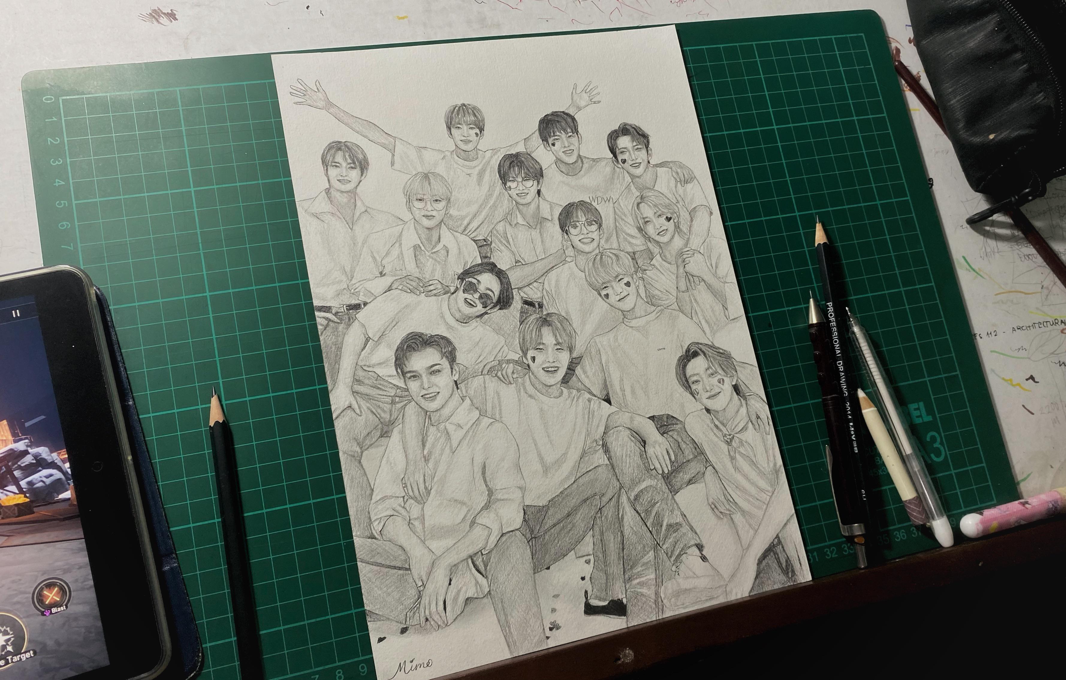 i draw all SVT members for their 8th anniversary - PTKOREA