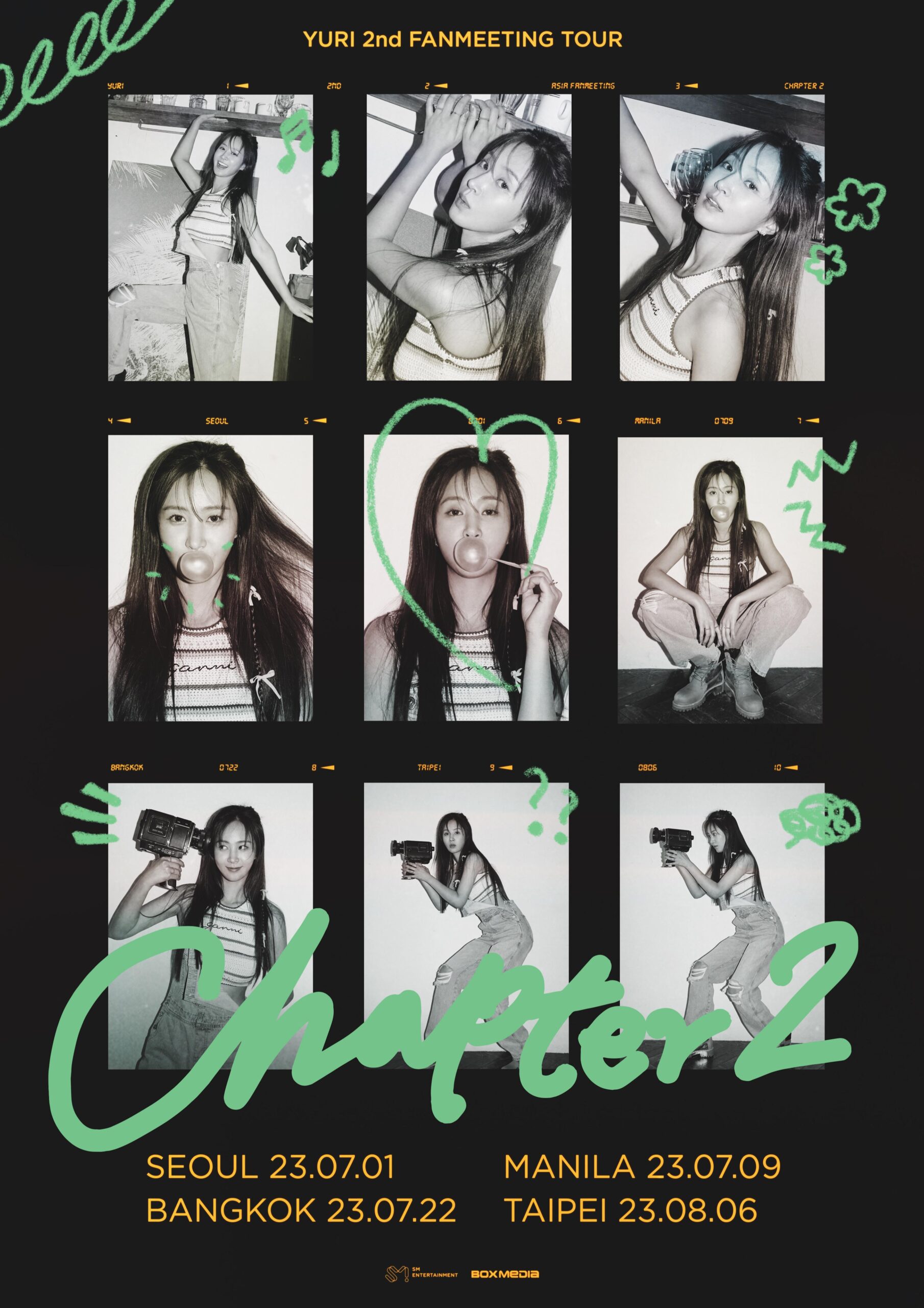 YURI (Girls' Generation / SNSD) - 2nd Fanmeeting Tour: Chapter 2 (Schedule Announcement Poster ...