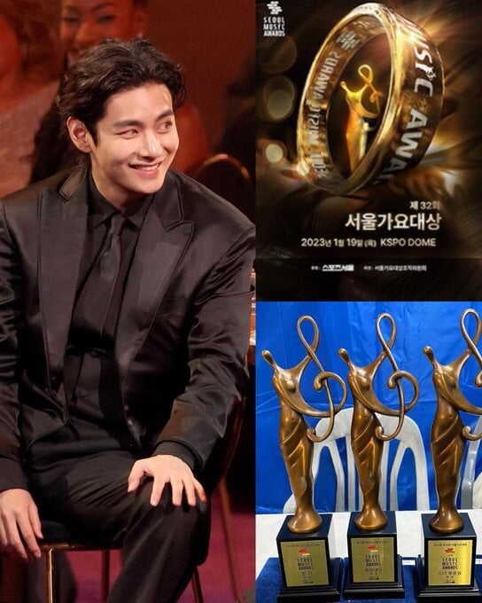 BTS's Kim Taehyung Sweeps 3 Trophies at Seoul Music Awards 2023 - A ...