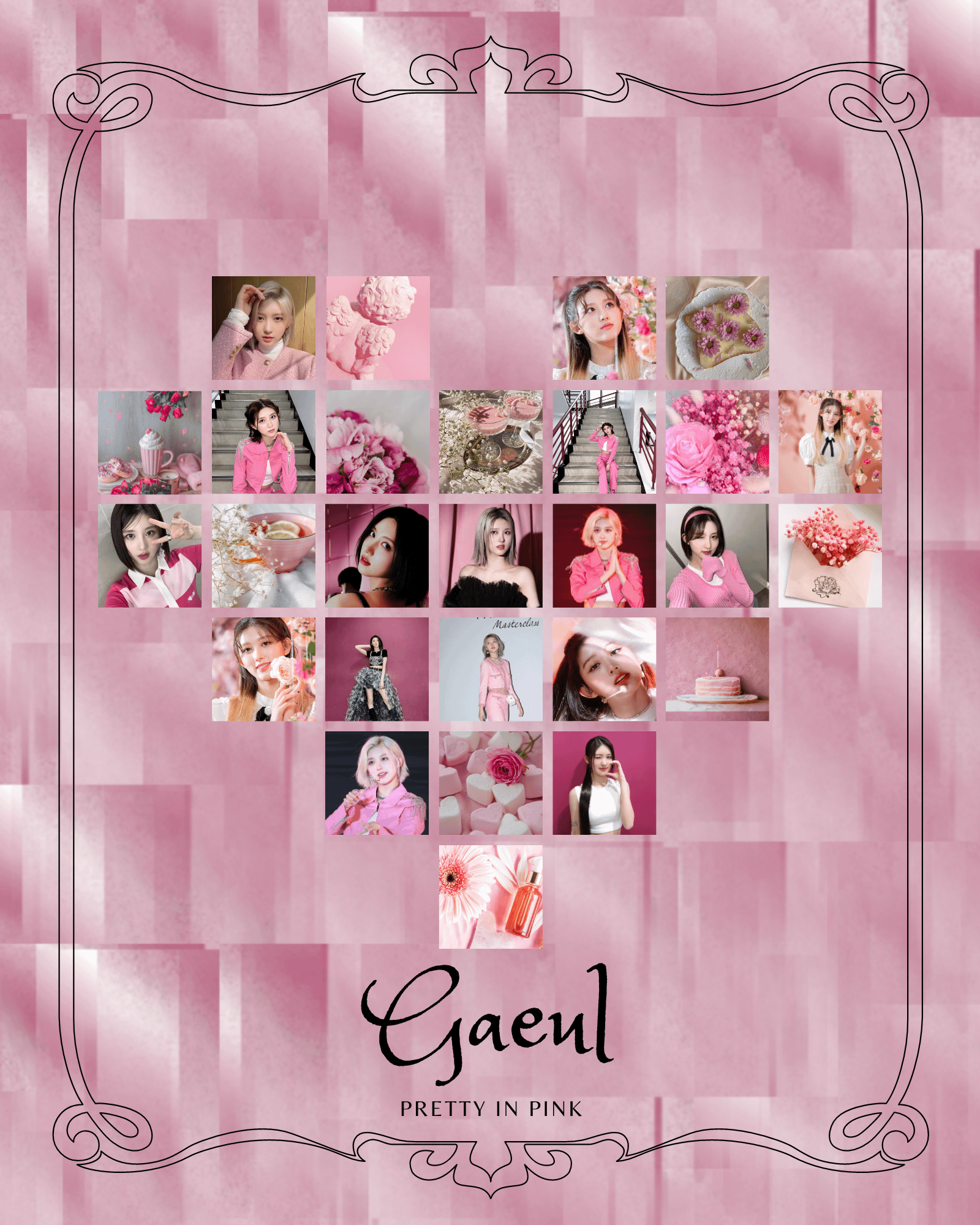 Gaeul, pretty in pink - Collage - PTKOREA