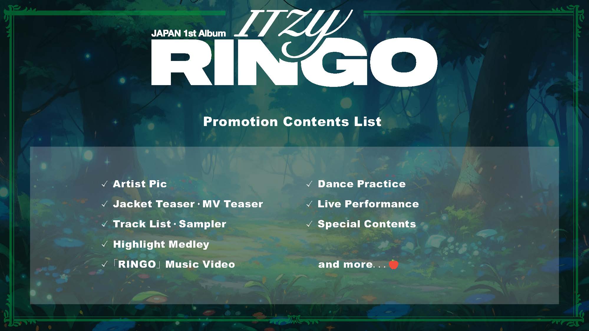 ITZY - Japan 1st Album: RINGO (Promotion Contents List) - PTKOREA