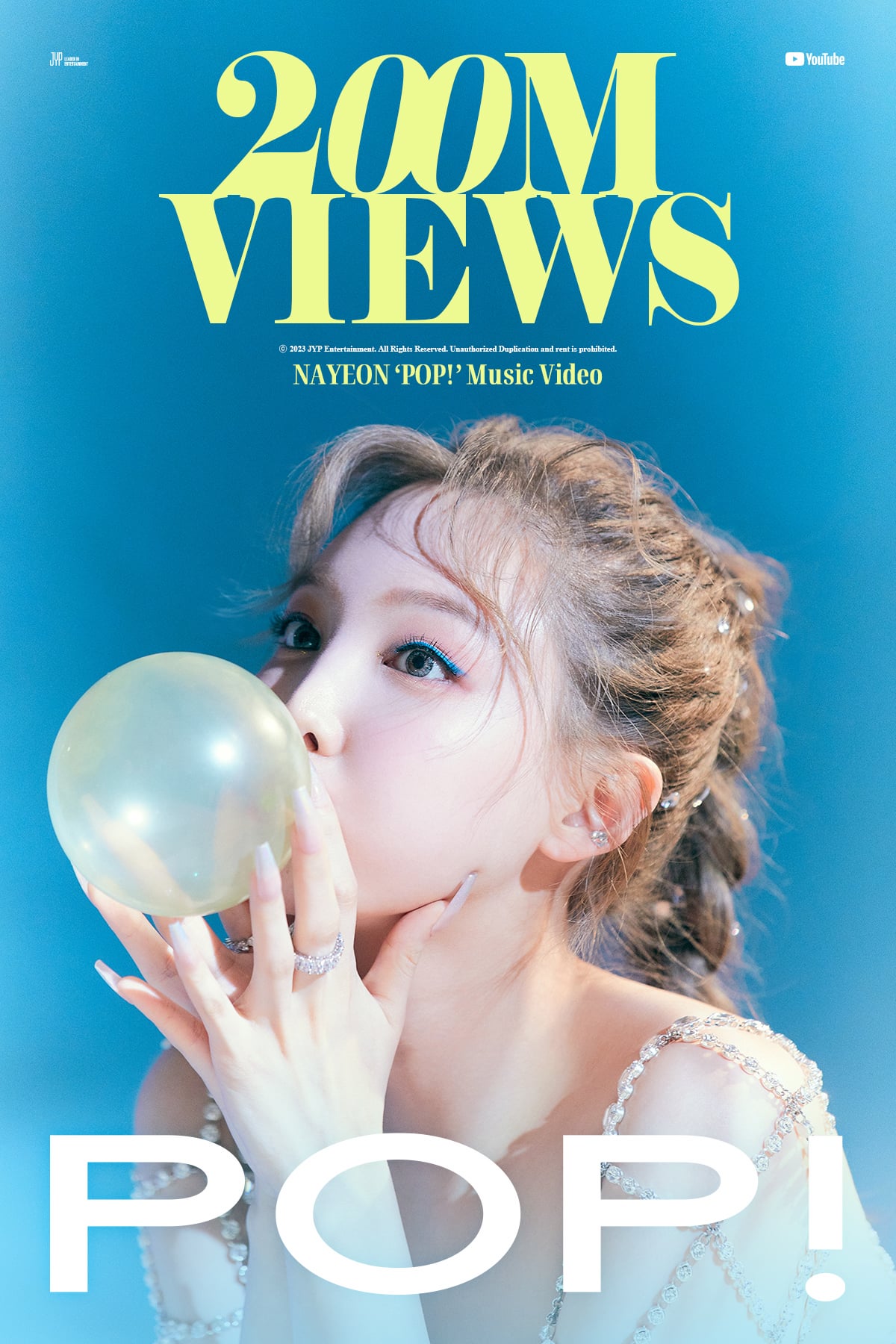 230811 Twitter Update - NAYEON ‘POP!’ M/V 200 MILLION VIEWS - PTKOREA