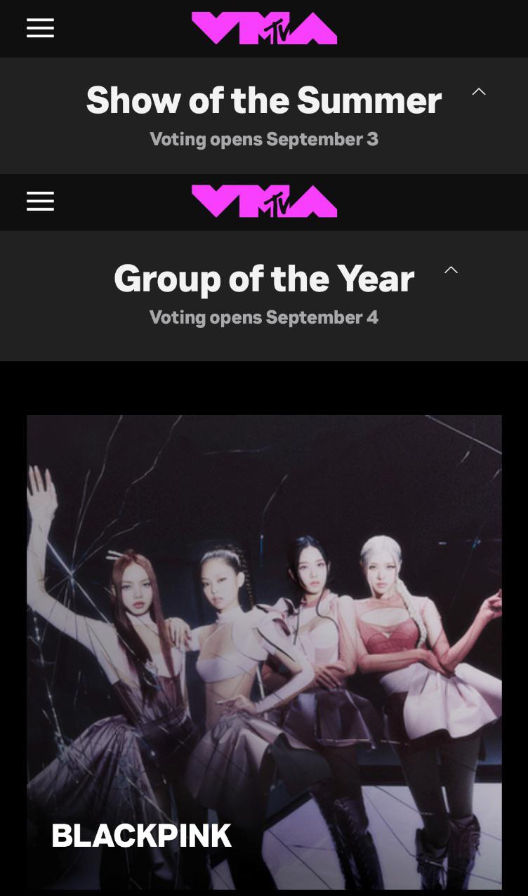 230901 BLACKPINK has been nominated for ‘Group of the Year’ and ‘Show of the Summer’ (a total of ...