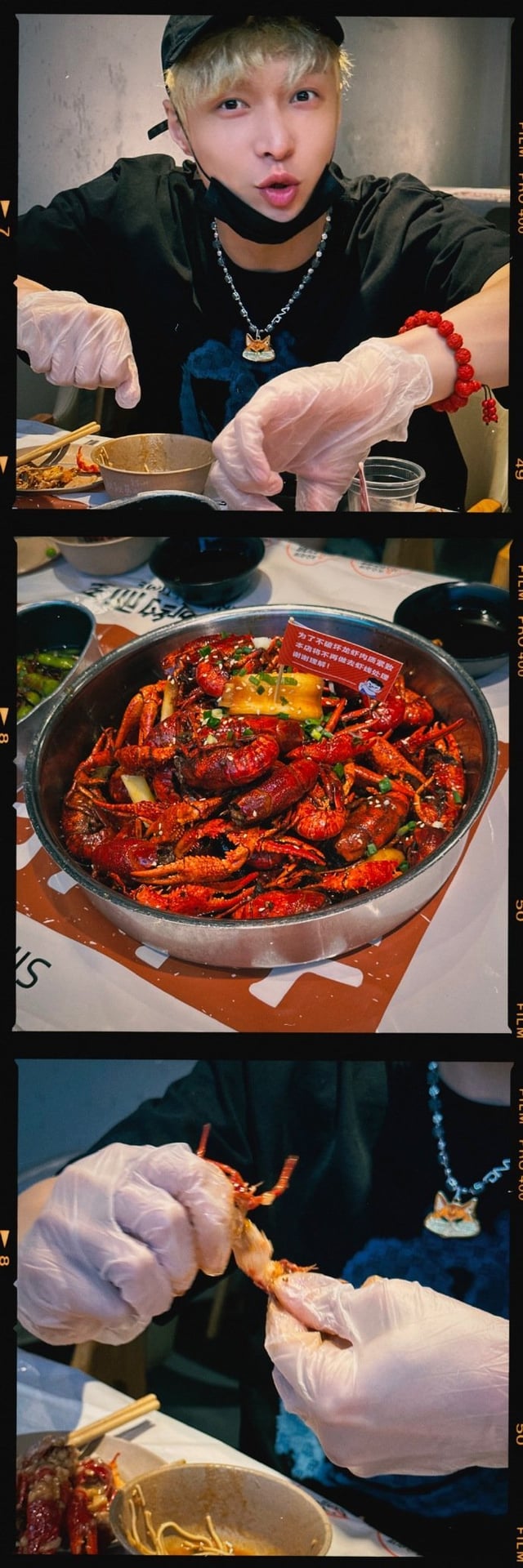 231012 Lay Studio Weibo Update: "@layzhang 's plog for his night walk and his foodie adventure ...