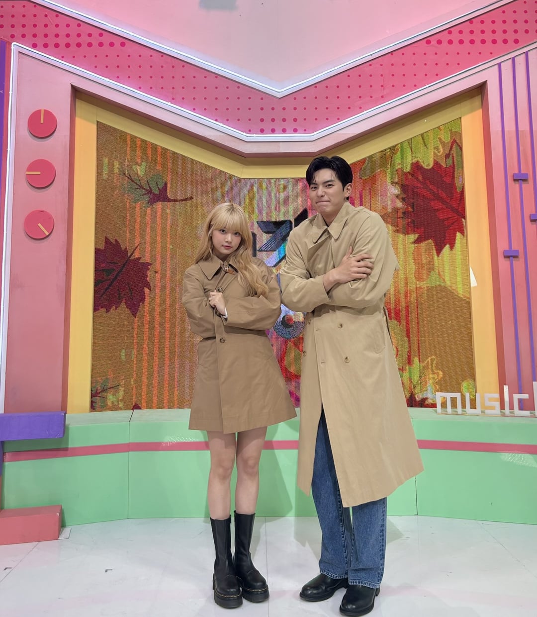 231020 KBS Music Bank Twitter Update - MC Hong Eunchae (with Lee Chaemin) - PTKOREA