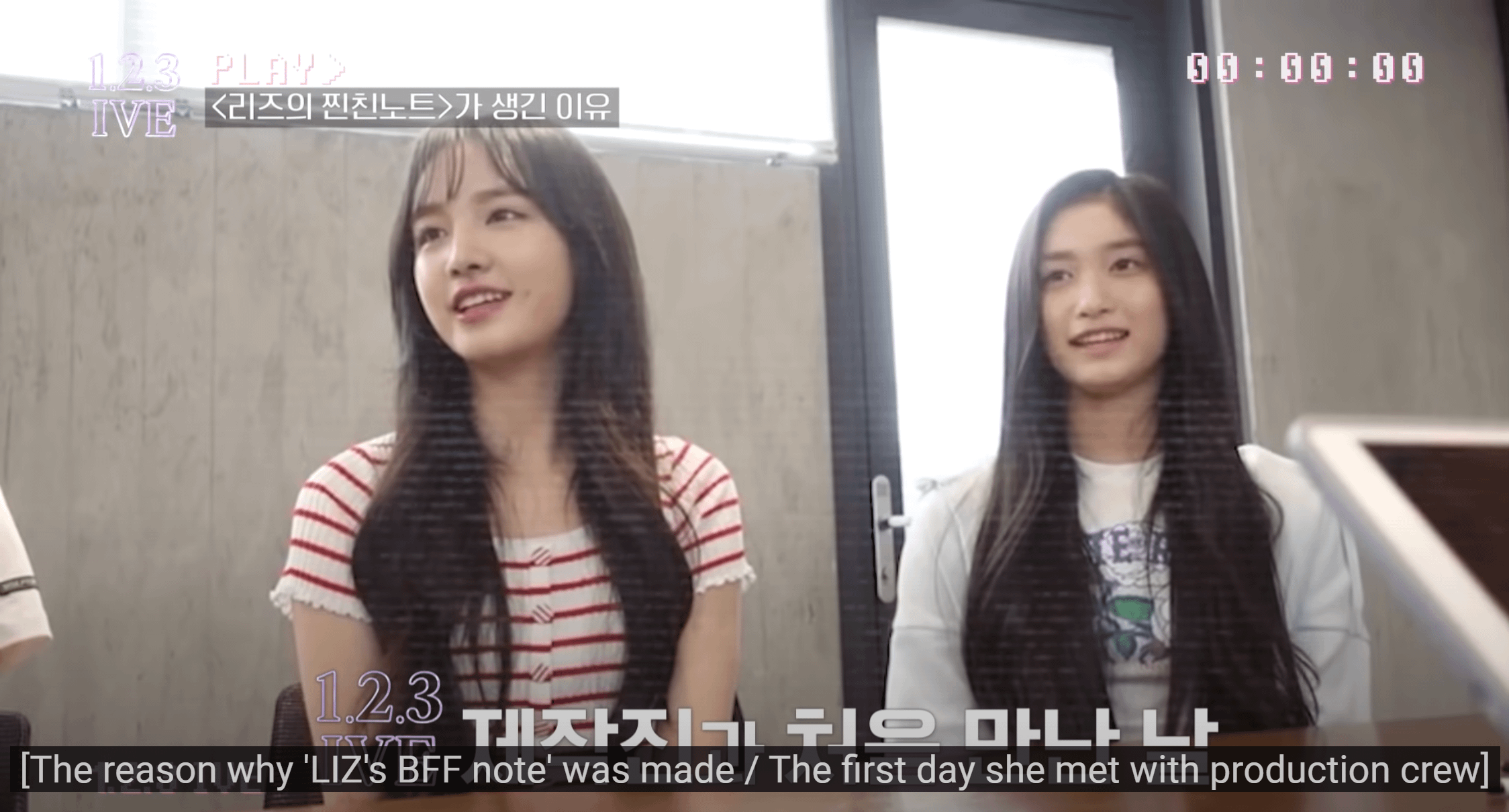 Liz before the first ep of 123 IVE was filmed - PTKOREA