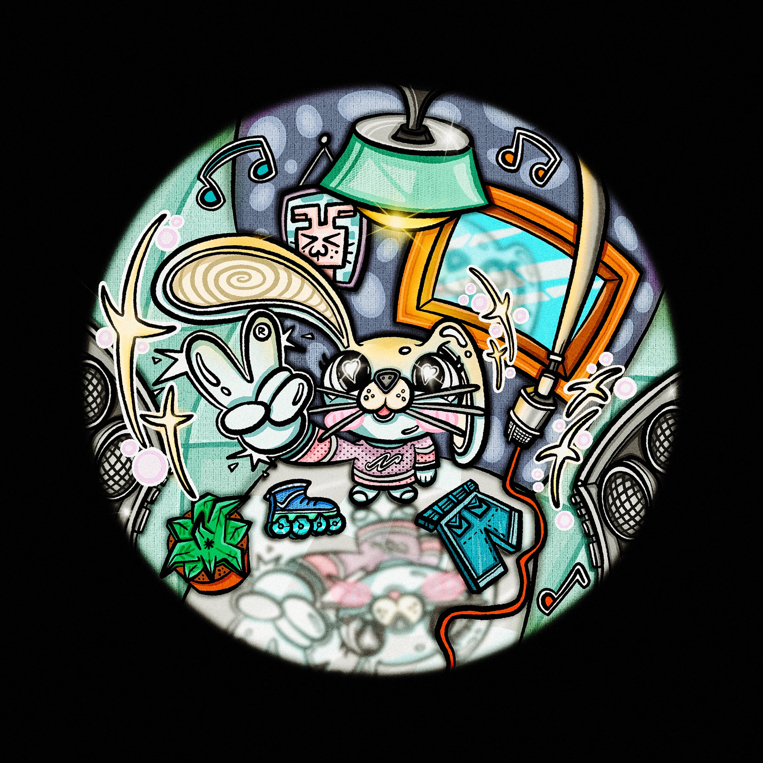 231119 bunny studio sesh illustrated 🐰🎙️(@rivalites) - PTKOREA