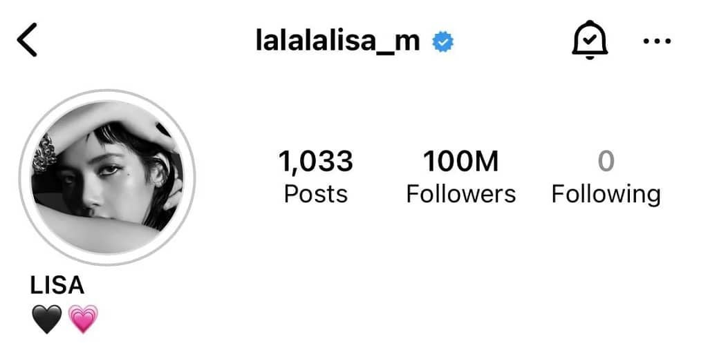231225 Blackpink Lisa Hits 100 Million Followers on Instagram - PTKOREA
