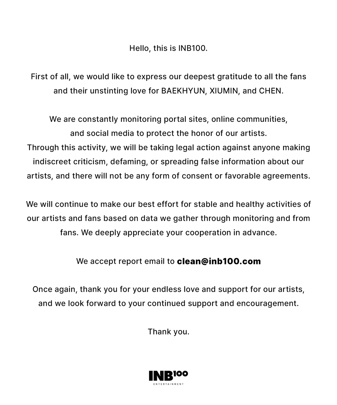 240108 INB100 Twitter Update for Baekhyun, Xiumin & Chen - PTKOREA