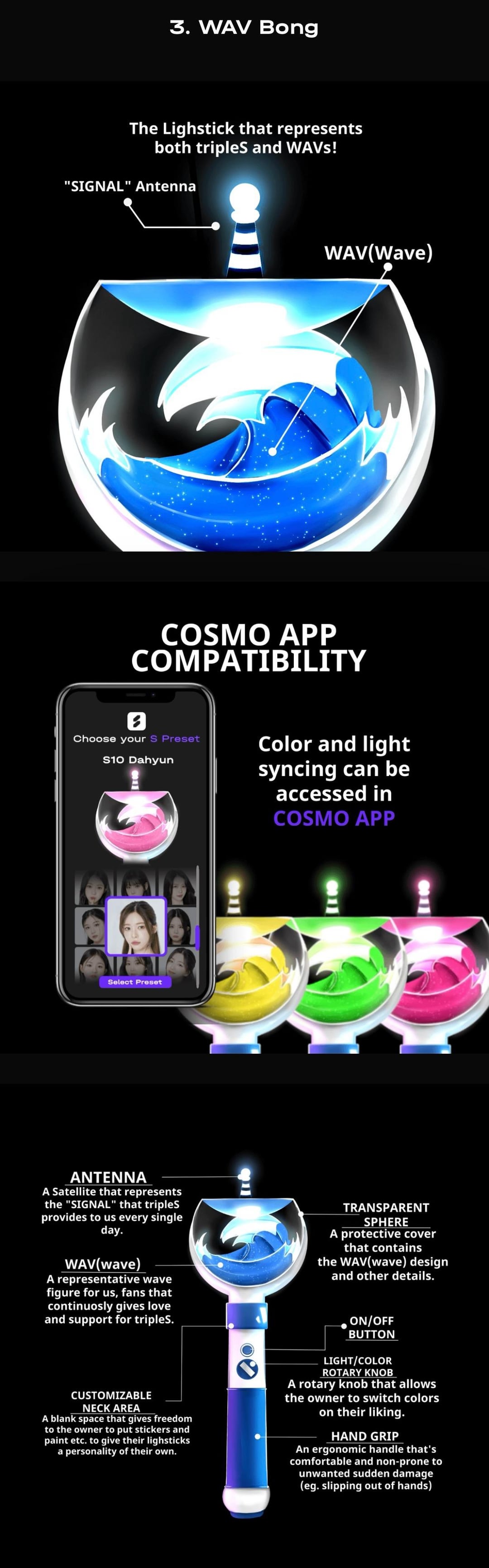 tripleS - Event GRAVITY : Choose tripleS’ Official Light Stick (Design ...