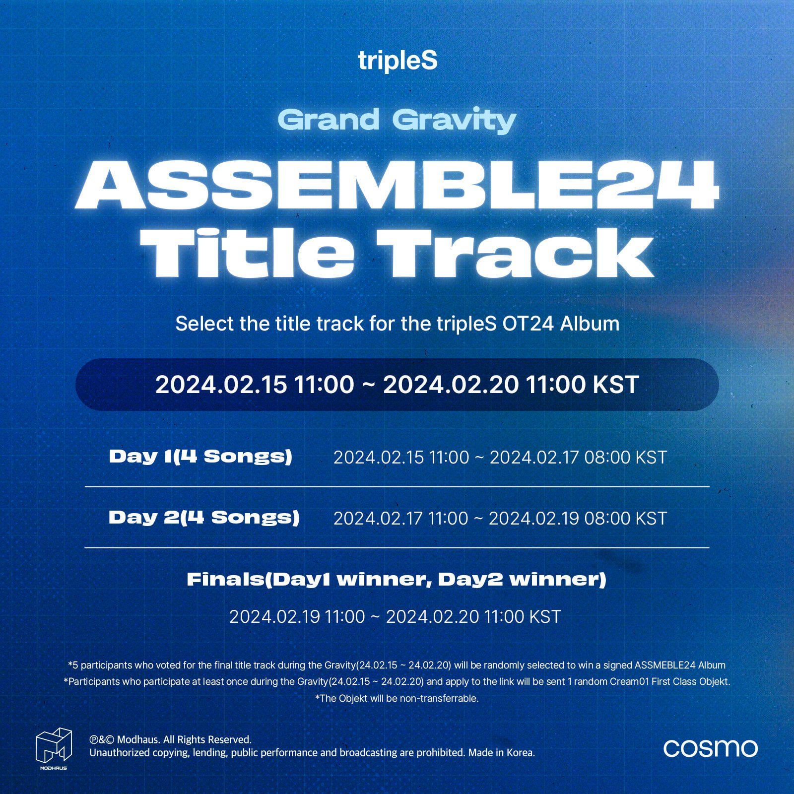 tripleS ASSEMBLE24 - Grand GRAVITY : Select the title track for tripleS ...