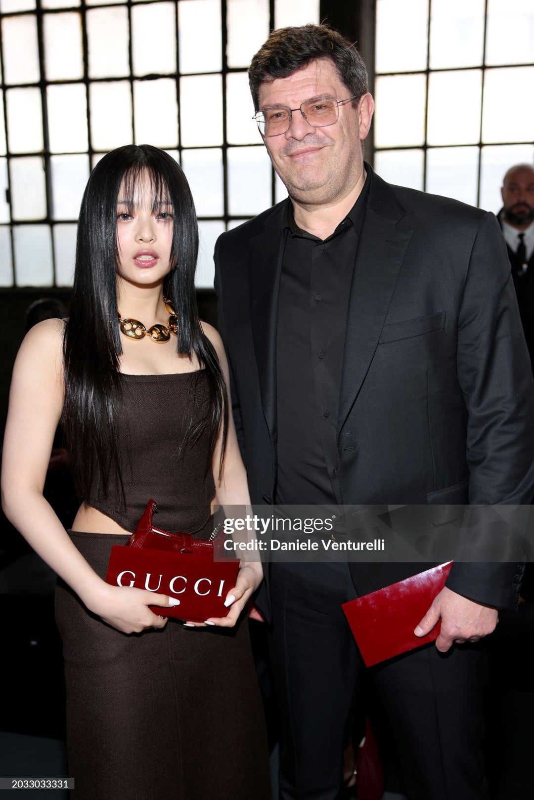 240224 Getty Images: Hanni @ Gucci F/W 2024 Women’s Fashion Show - PTKOREA