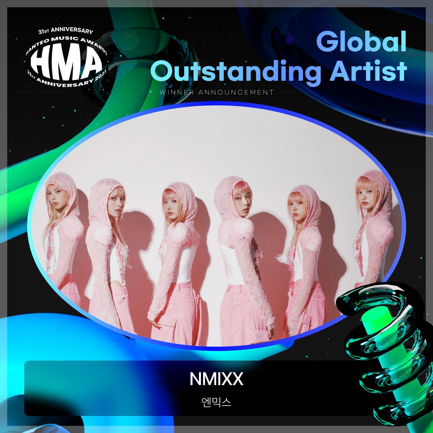 240218 NMIXX has won the ‘Global Outstanding Artist’ award at the 31st ...