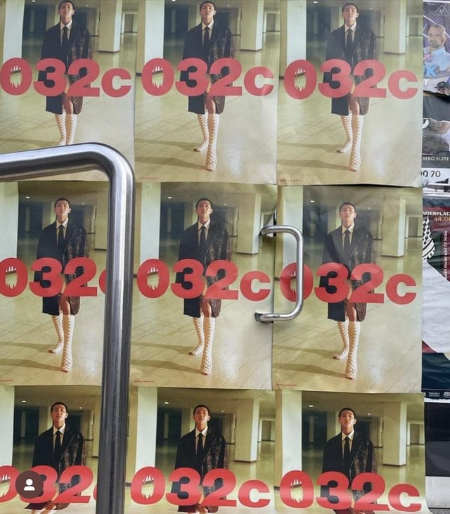 032c IG Post (posters of 032c Winter covers in Berlin, including ...