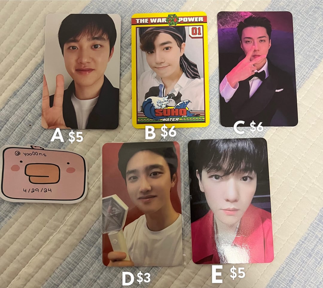 [WTS] [USA] EXO photocards for sale ᡣ𐭩 - PTKOREA