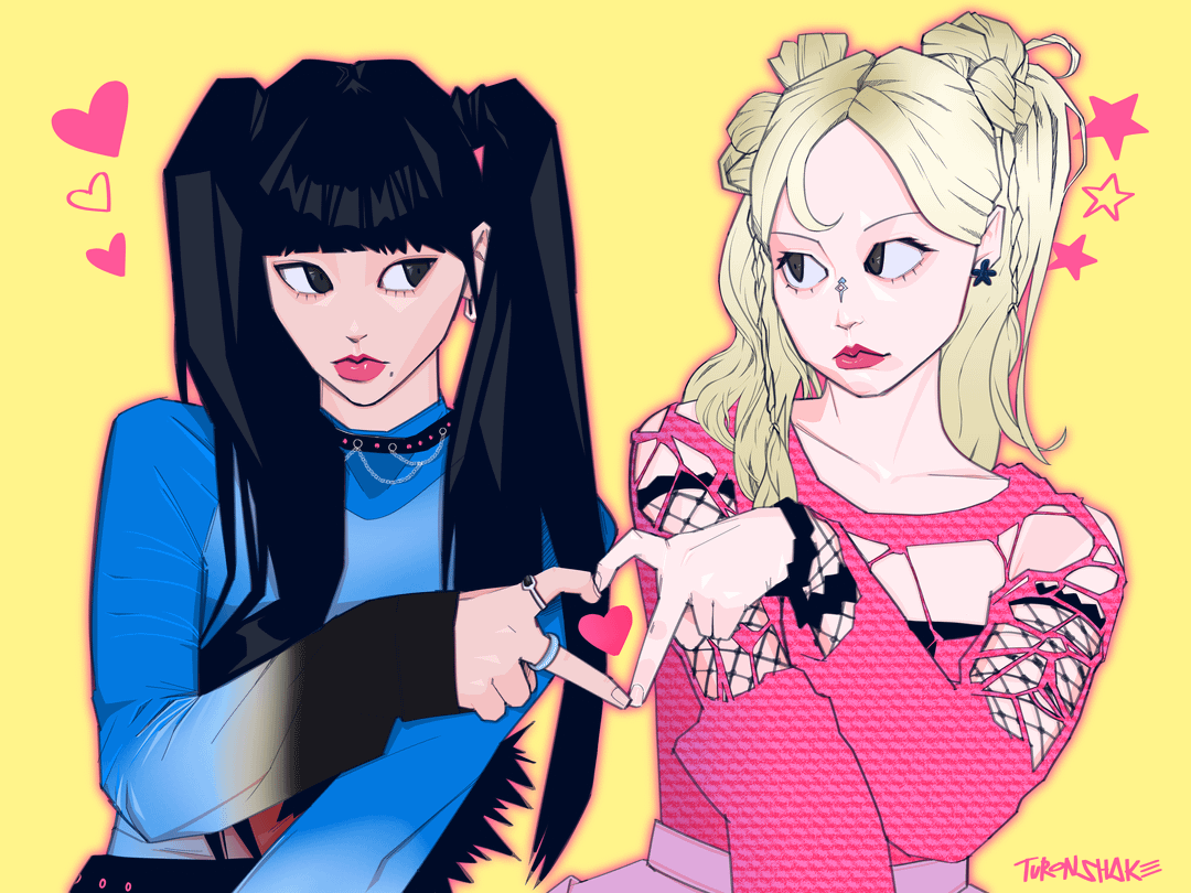 240524 WINRINA Fanart made by me!💙🩷 - PTKOREA