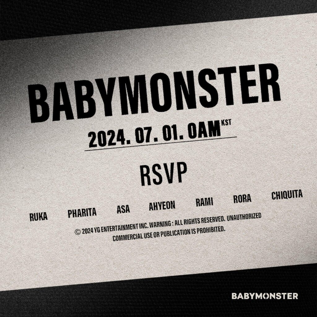 BABYMONSTER - Coming Soon (Teaser Image - RSVP by July 1st, 2024 ...
