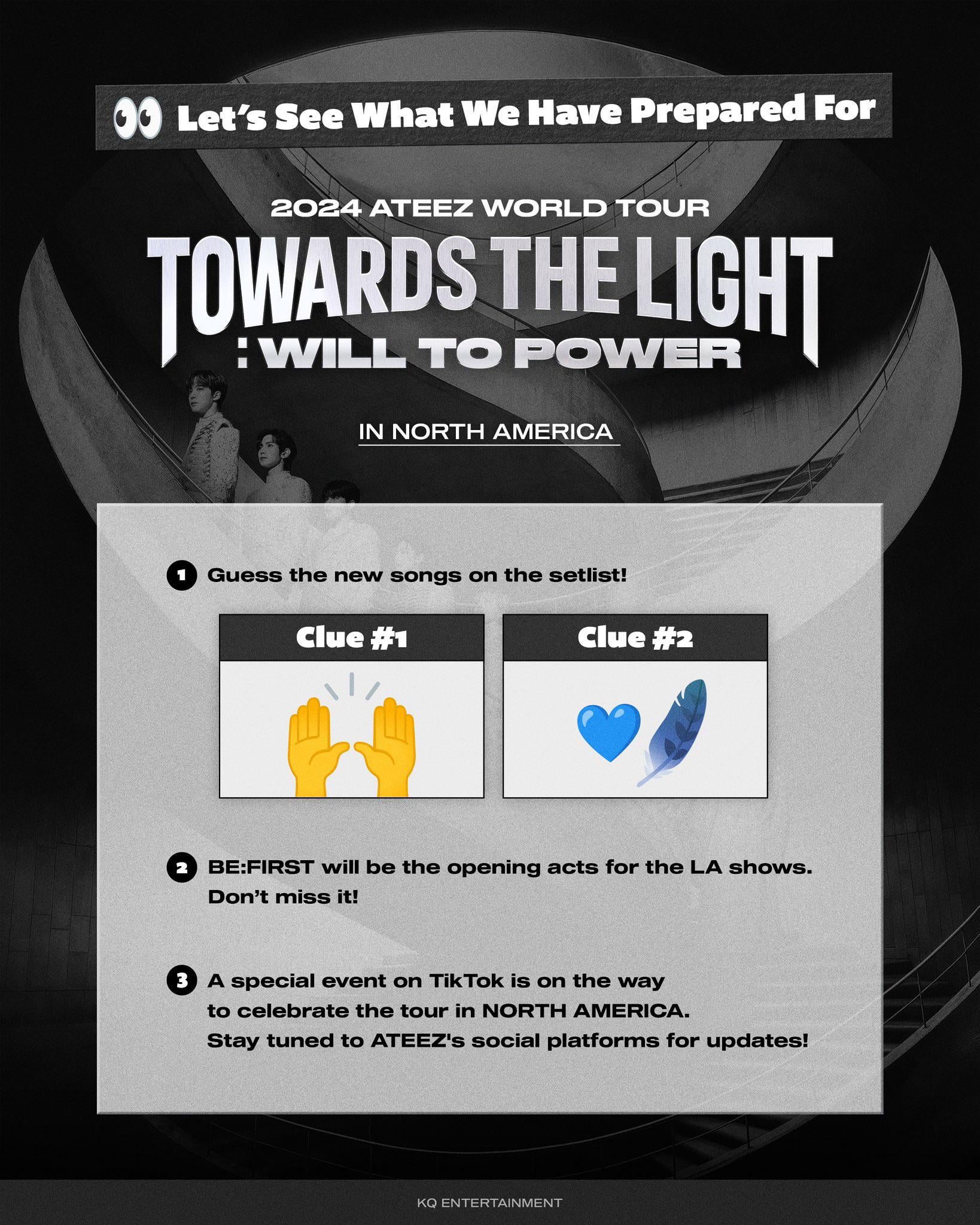 ATEEZ - 2024 WORLD TOUR [TOWARDS THE LIGHT : WILL TO POWER] IN NORTH ...