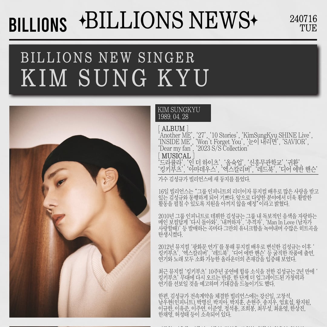 INFINITE Sungkyu and SG Wannabe Kim Yongjun have signed exclusive ...