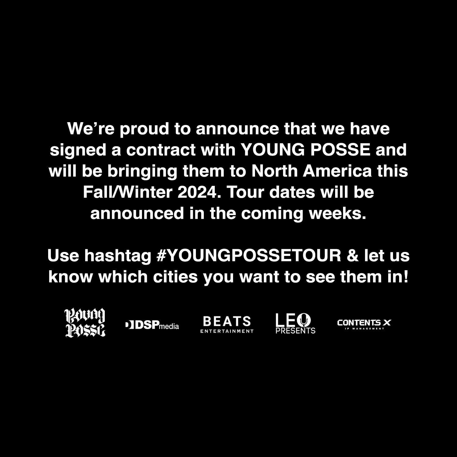 YOUNG POSSE signed a contract with Leo Presents for a North America ...