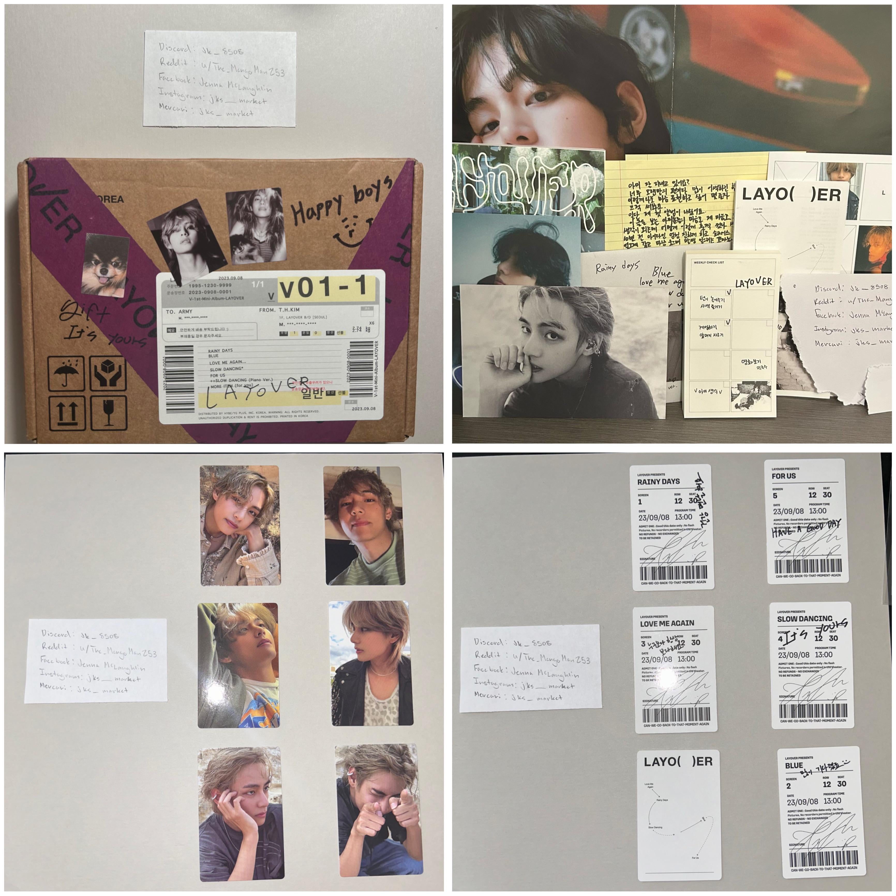 [WTS][US] V Layover Album + pcs - PTKOREA