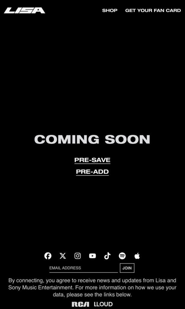 240921 LISA - COMING SOON - PTKOREA