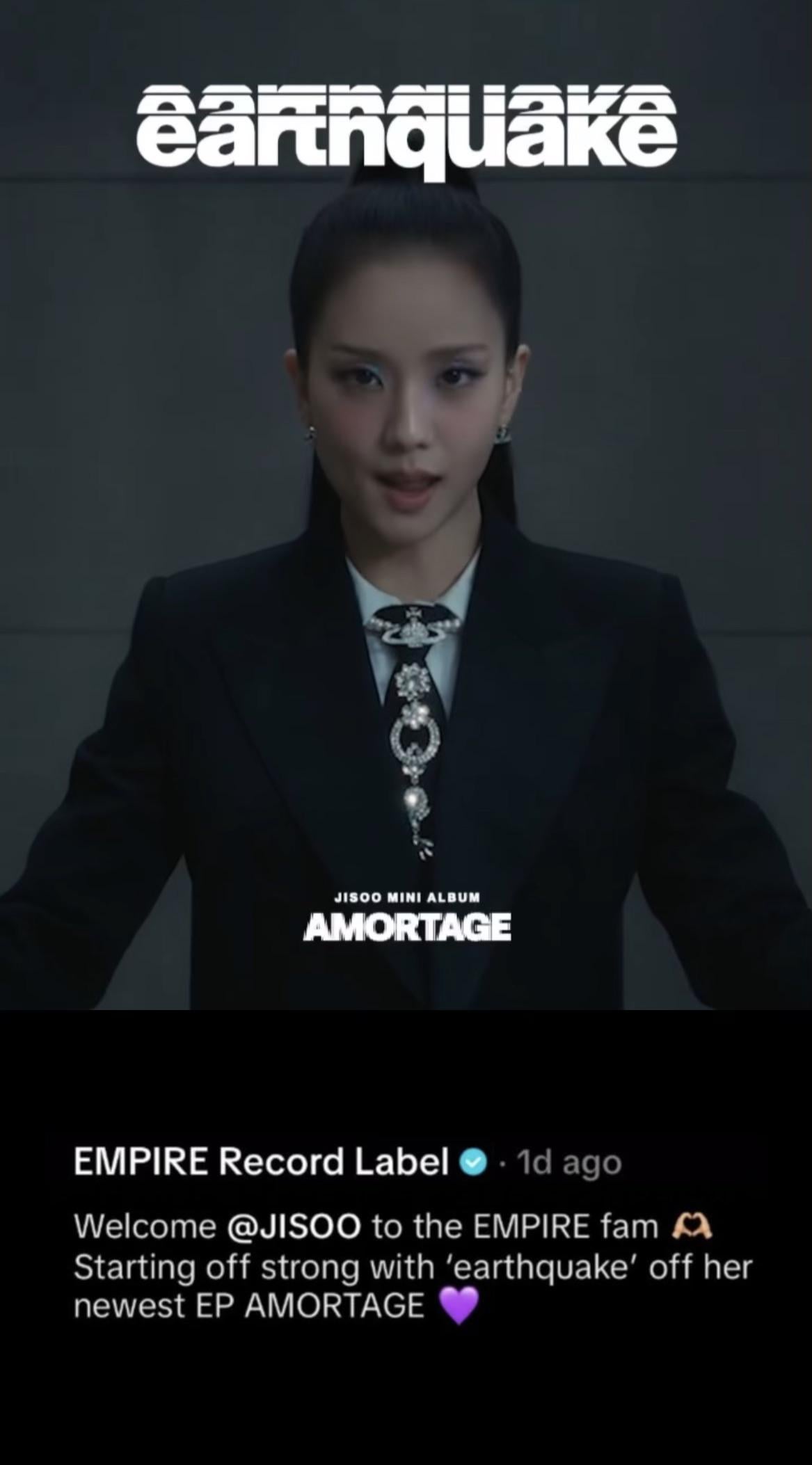 250215 JISOO has joined the EMPIRE Records Label family - PTKOREA