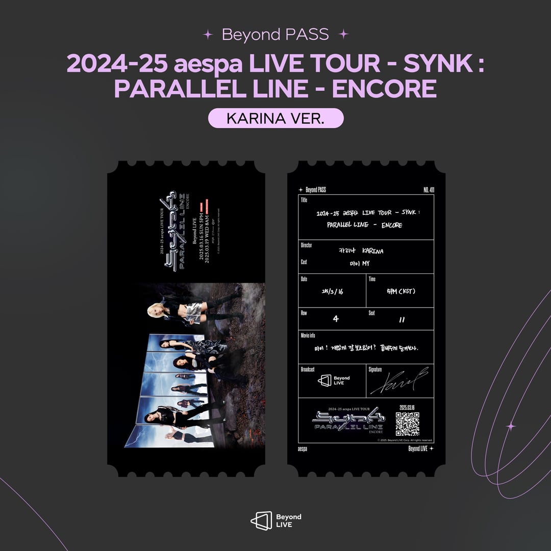 250313 Beyond LIVE Instagram Update with aespa - SYNK : PARALLEL LINE ...