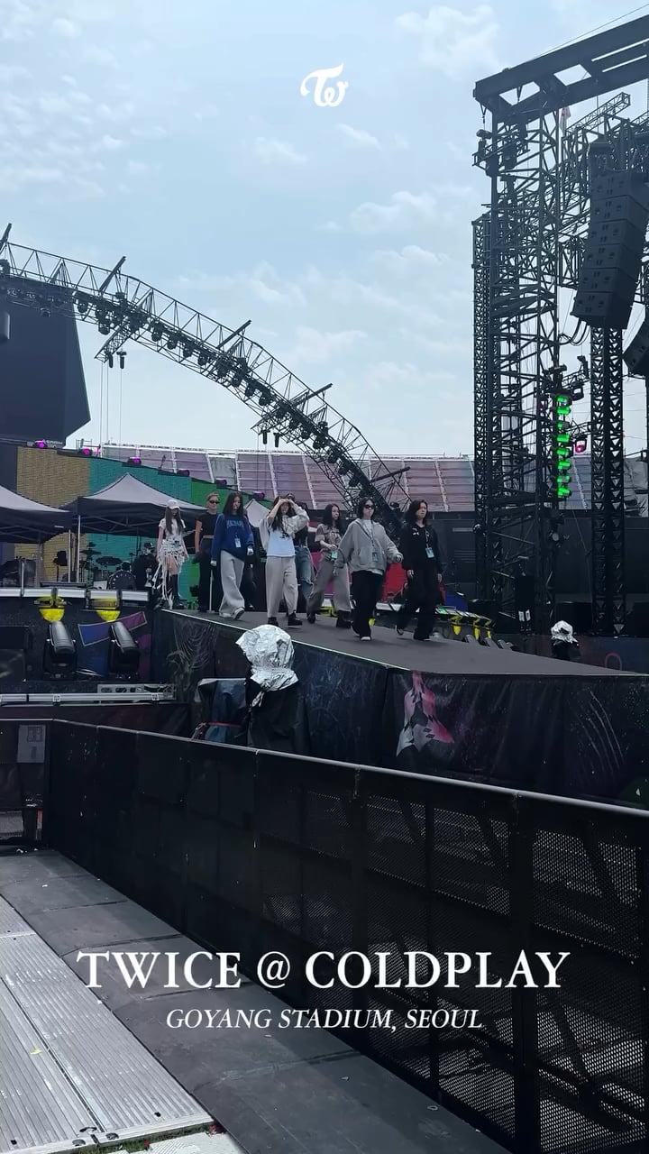 250425 Twicetagram Update - TWICE at COLDPLAY Seoul — From rehearsal to ...