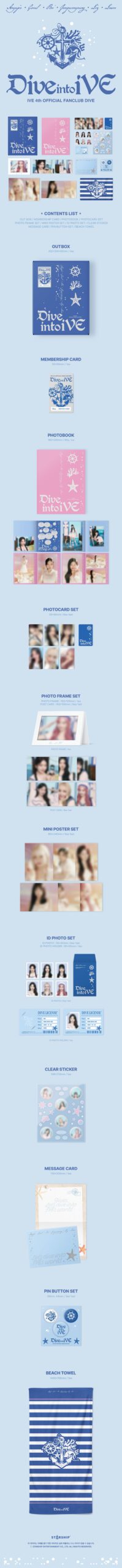250414 IVE 4th OFFICIAL FANCLUB 'DIVE' [DIVE INTO IVE] FANCLUB KIT ...
