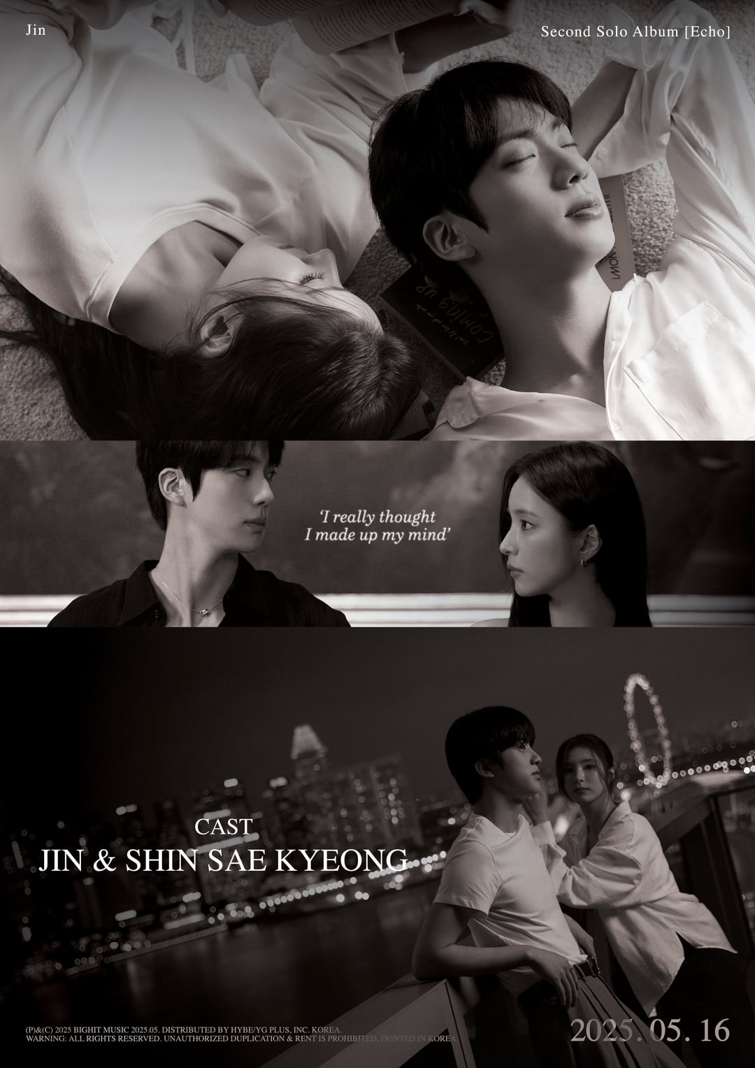 Jin 'Don't Say You Love Me' D-1 Poster - 150525 - PTKOREA