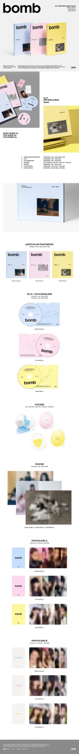 ILLIT - 3rd Mini Album: bomb (Album Packaging Preview) - PTKOREA
