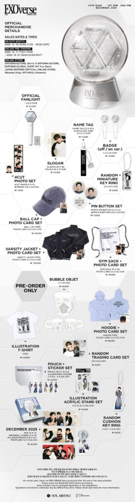 251210 2025 EXO FANMEETING OFFICIAL MERCHANDISE DETAILS - PTKOREA